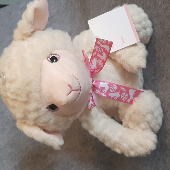Meijer | Toys | Plush Soft Plush Rabbit Easter Bunny With Pink Ribbon ...
